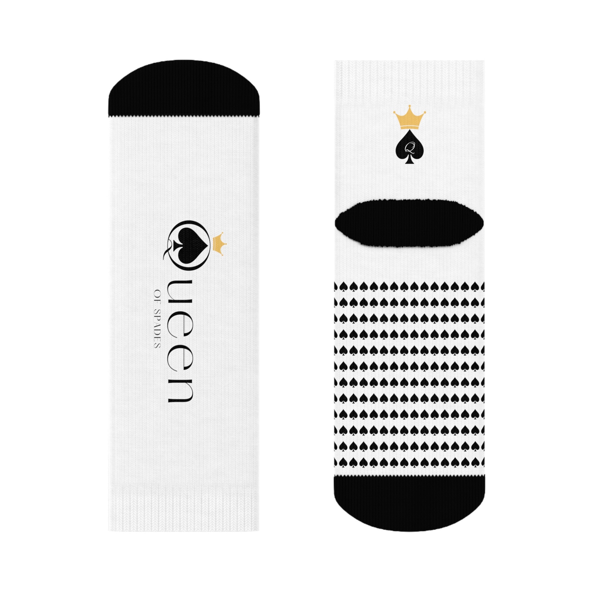 Queen of Spades Crew Socks - Etsy
