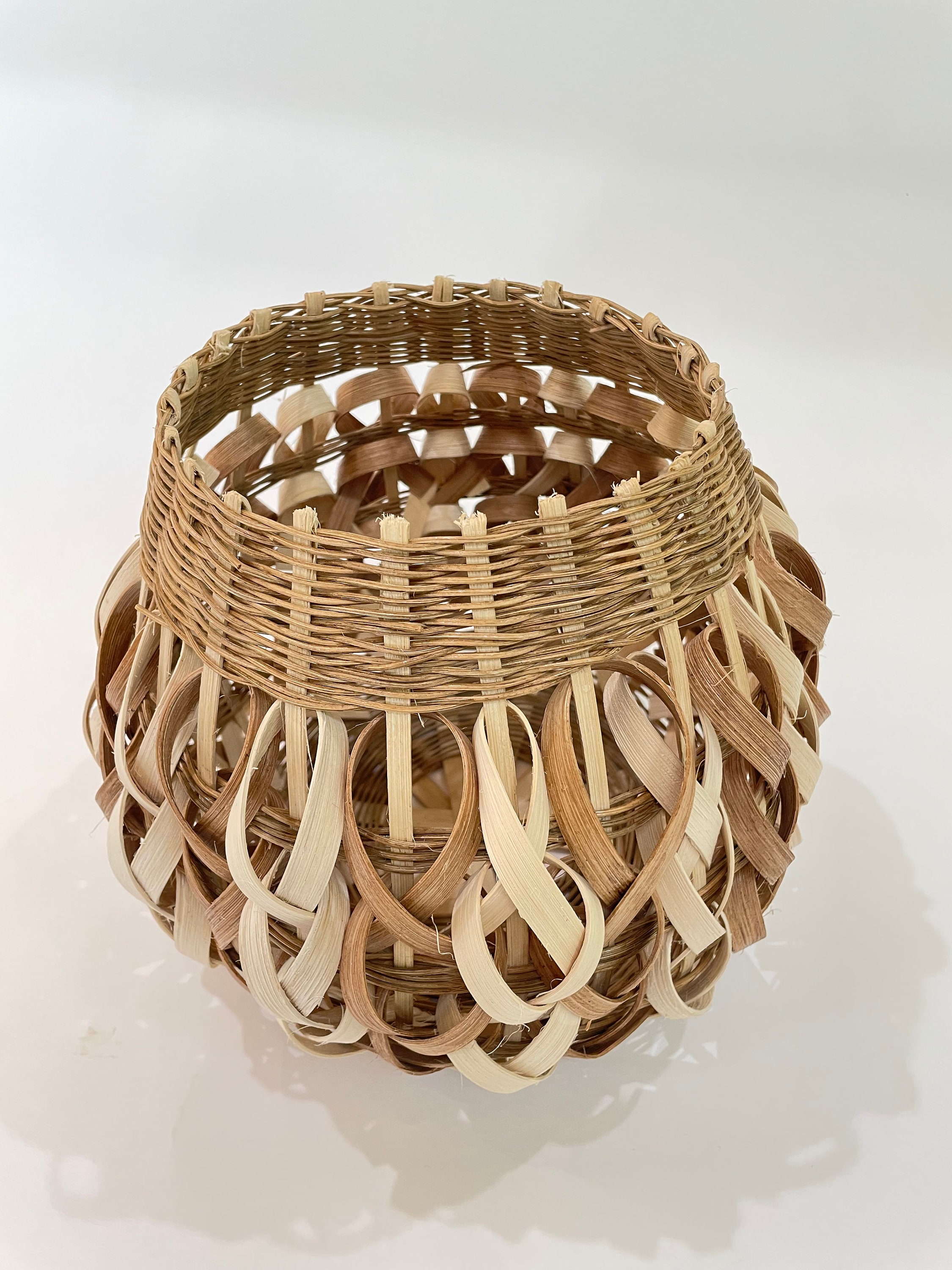 Boho Chic Handwoven Rattan Basket Handmade Pottery Basket Organic ...