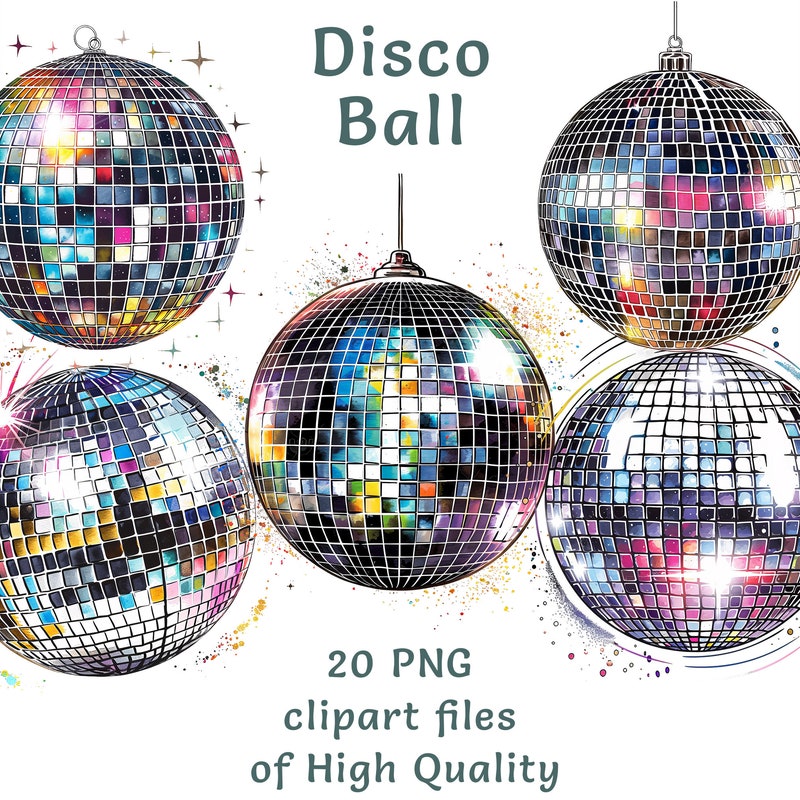 Disco Ball Clip Art - Etsy