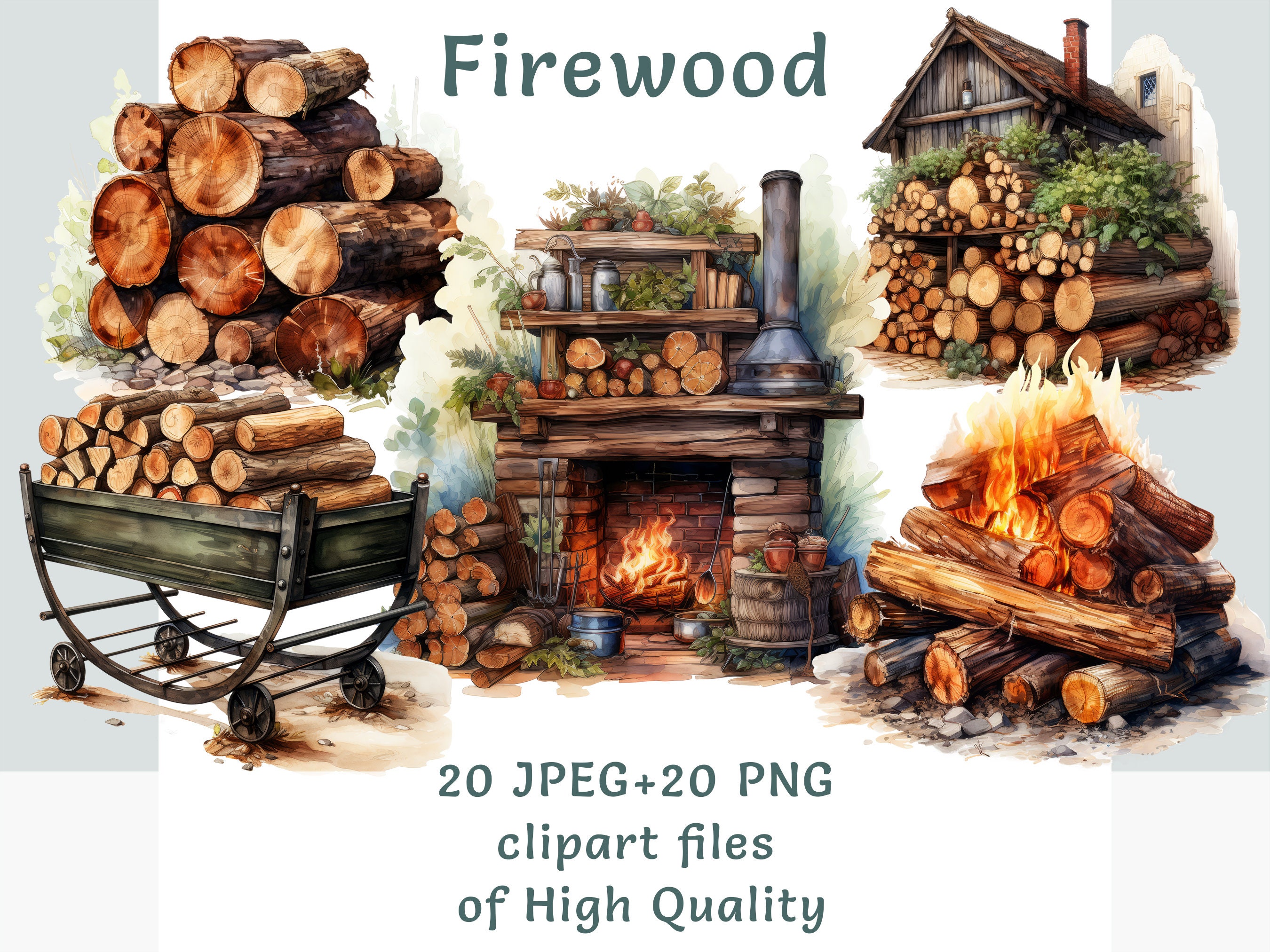 Fire Logs Clipart