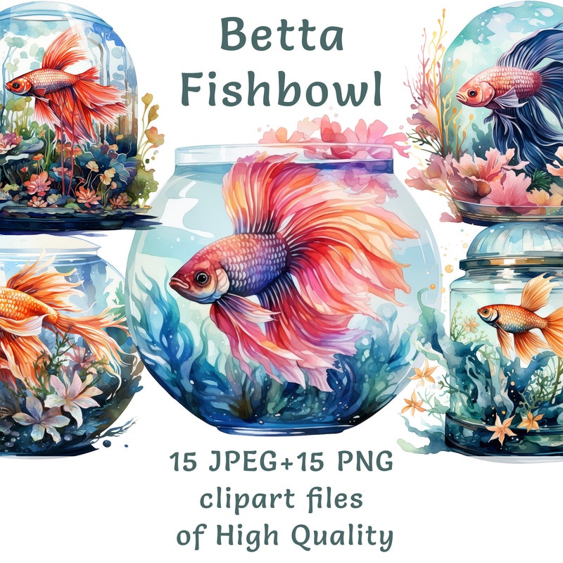 Fish Bowl Clipart - Etsy