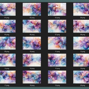 Alcohol Ink Digital Paper | 40 JPEG Luxury Watercolor Backgrounds ...