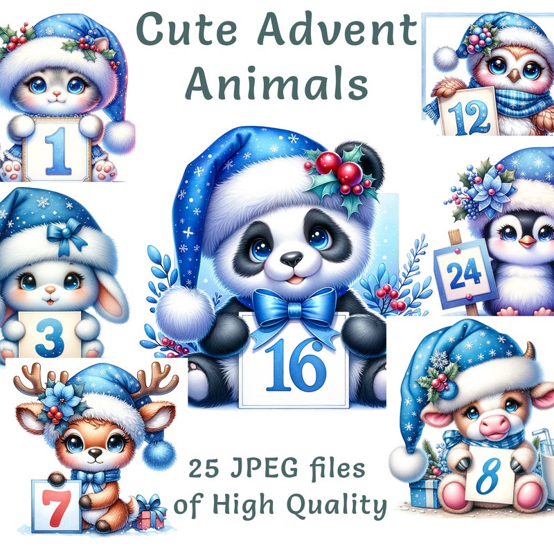 Winter Calendar Clipart - Etsy