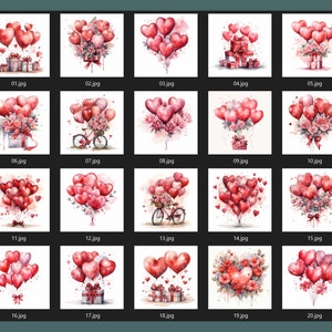 Watercolor Valentine Day Clipart, 20 High Resolution PNG and JPEG ...