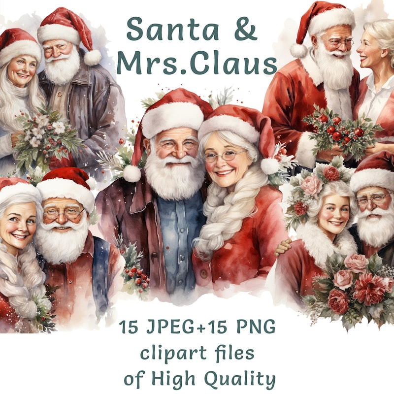 Mr and Mrs Claus - Etsy
