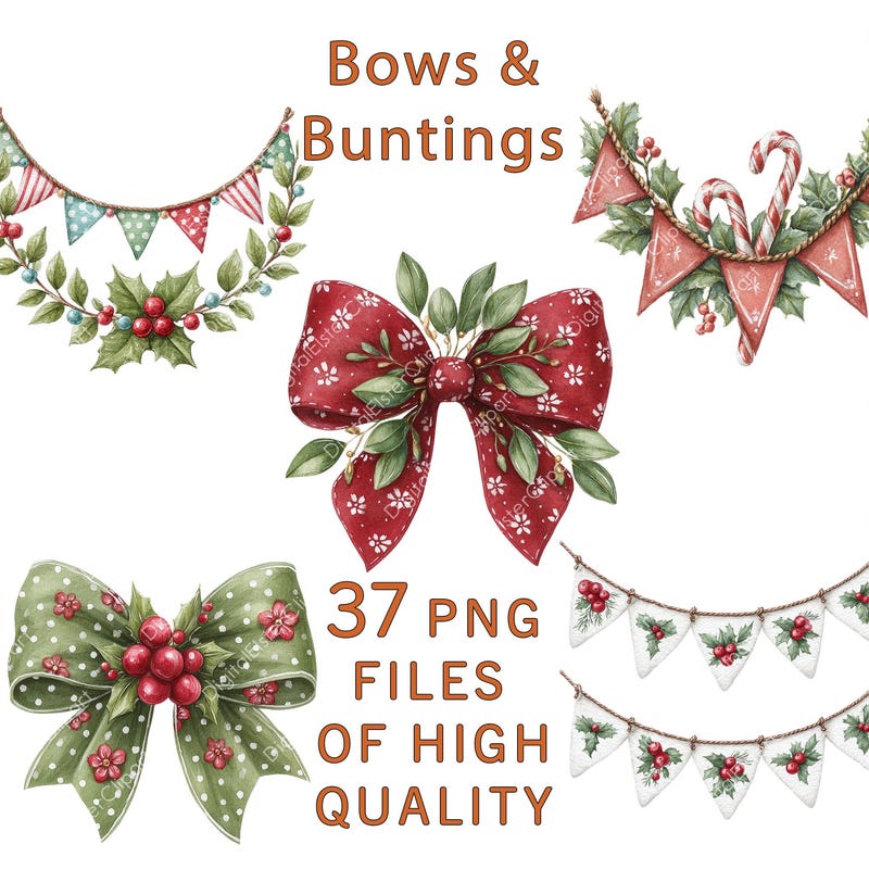 Bunting Clip Art Set - Etsy