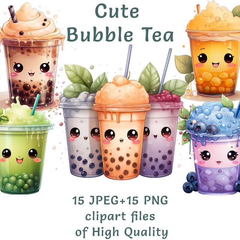 Kawaii Bubble Tea Cup - Etsy