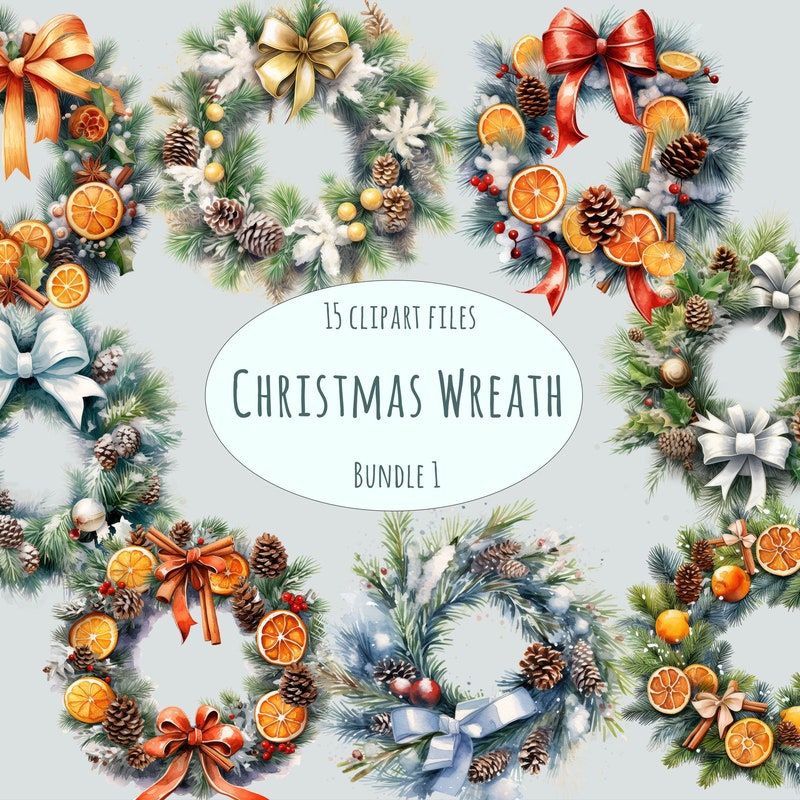Wreath Clip Art - Etsy