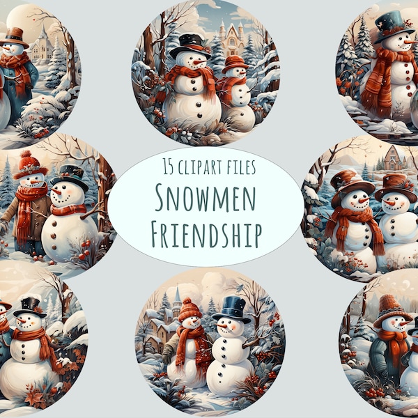 Snowmen Clip Art - Etsy
