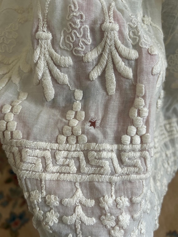Antique Edwardian 1900's Lawn Embroidered Dress - Gem