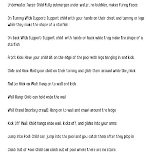 Swim Lesson Progress Sticker Chart - Etsy