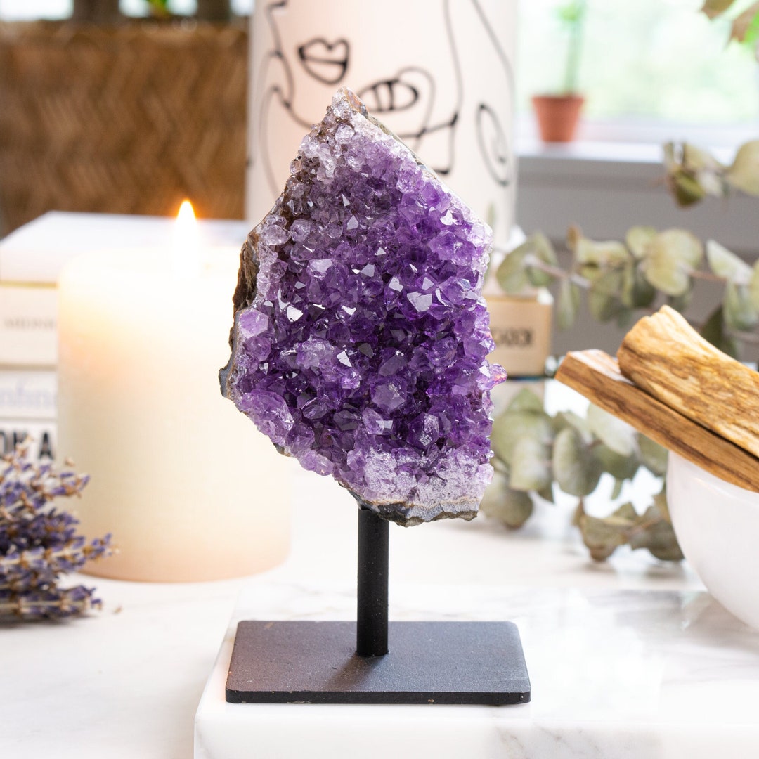 Amethyst Crystal Stand, Amethyst Geode Crystal, Raw Amethyst, Crystal ...