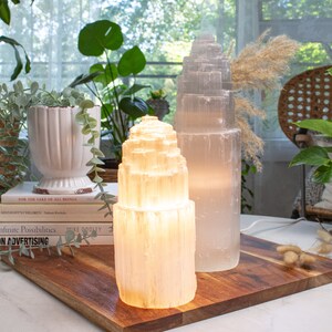 Selenite Crystal Crystal Lamp, Selenite Lamp, Table Lamp, Crystal Shop ...