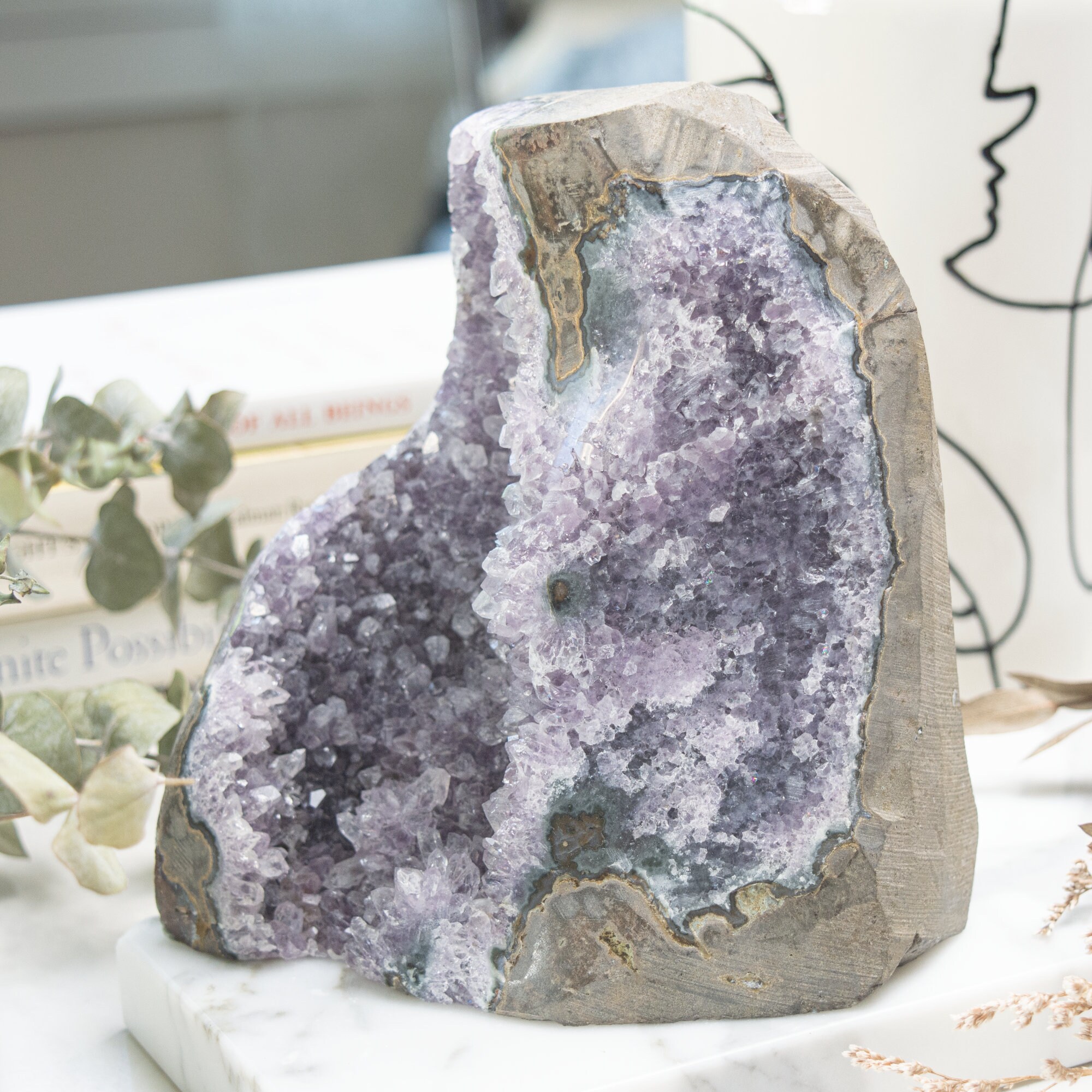 Amethyst Crystal Amethyst Geode Large Amethyst Raw - Etsy