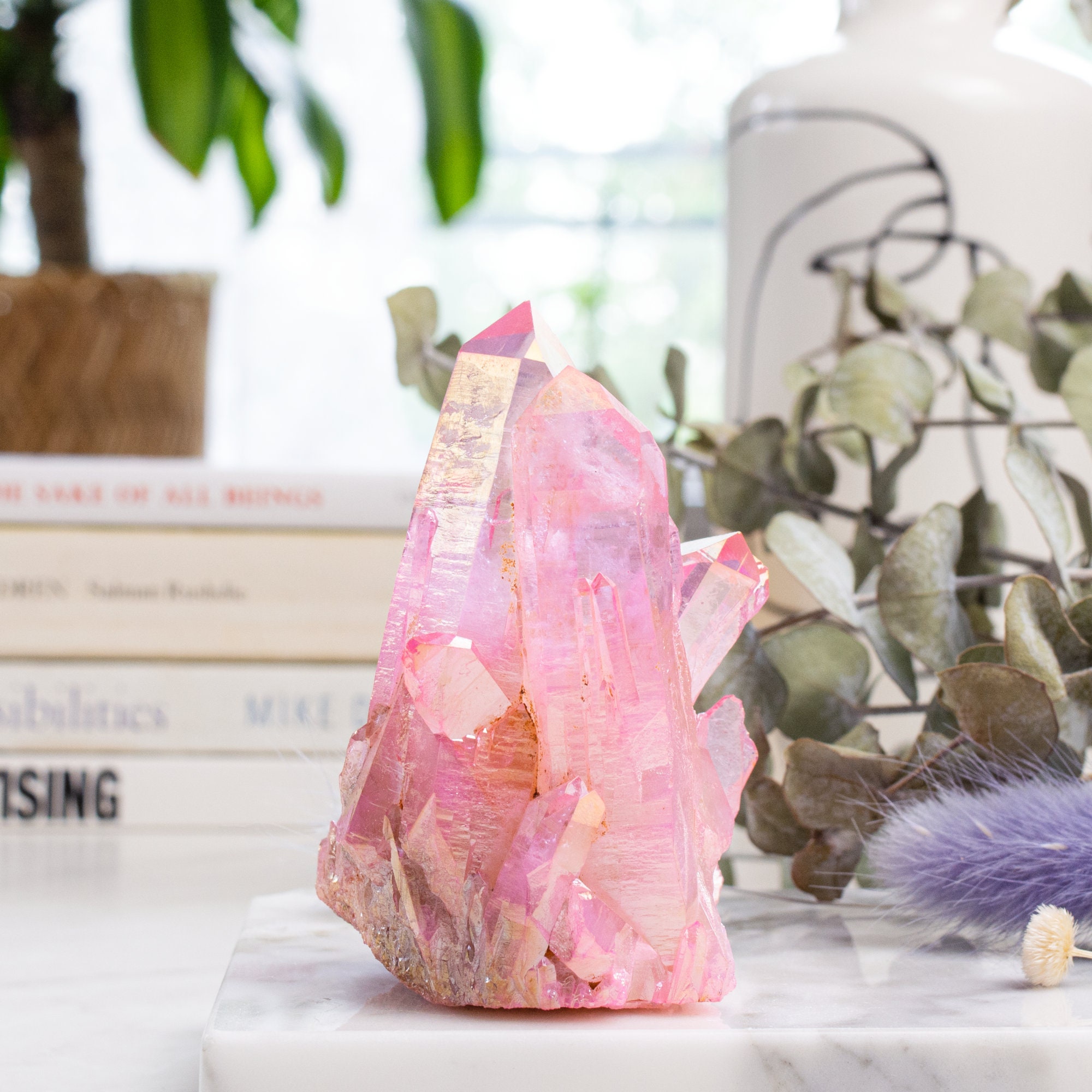 Pink Crystal Cluster Rose Quartz Quartz Crystal Crystal Shop Crystal Cluster Treated Crystal Geode Crystal Rocks and Minerals Etsy Canada