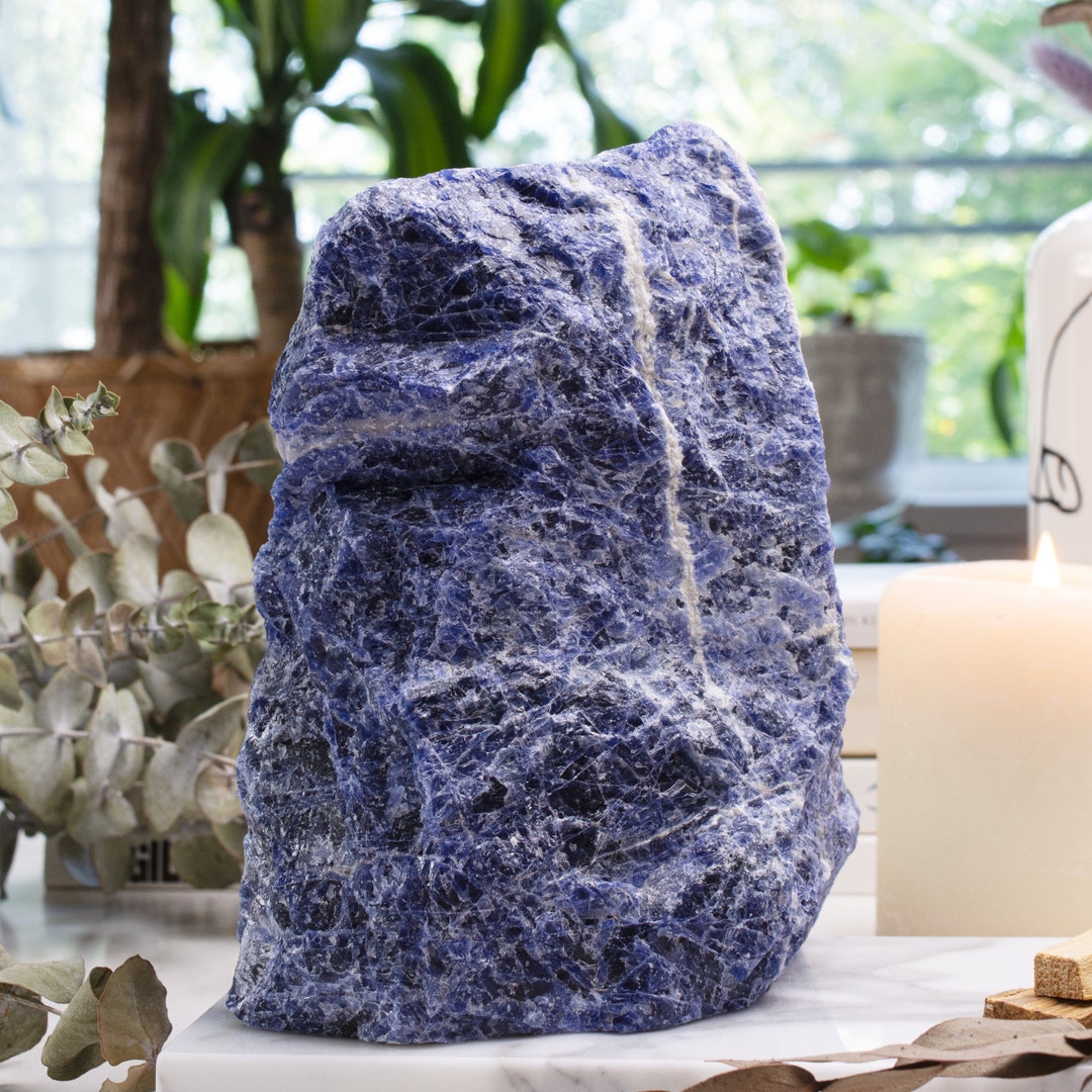 Large Sodalite Raw Crystal, Rough Crystal, Crystal Shop, Crystal Decor ...