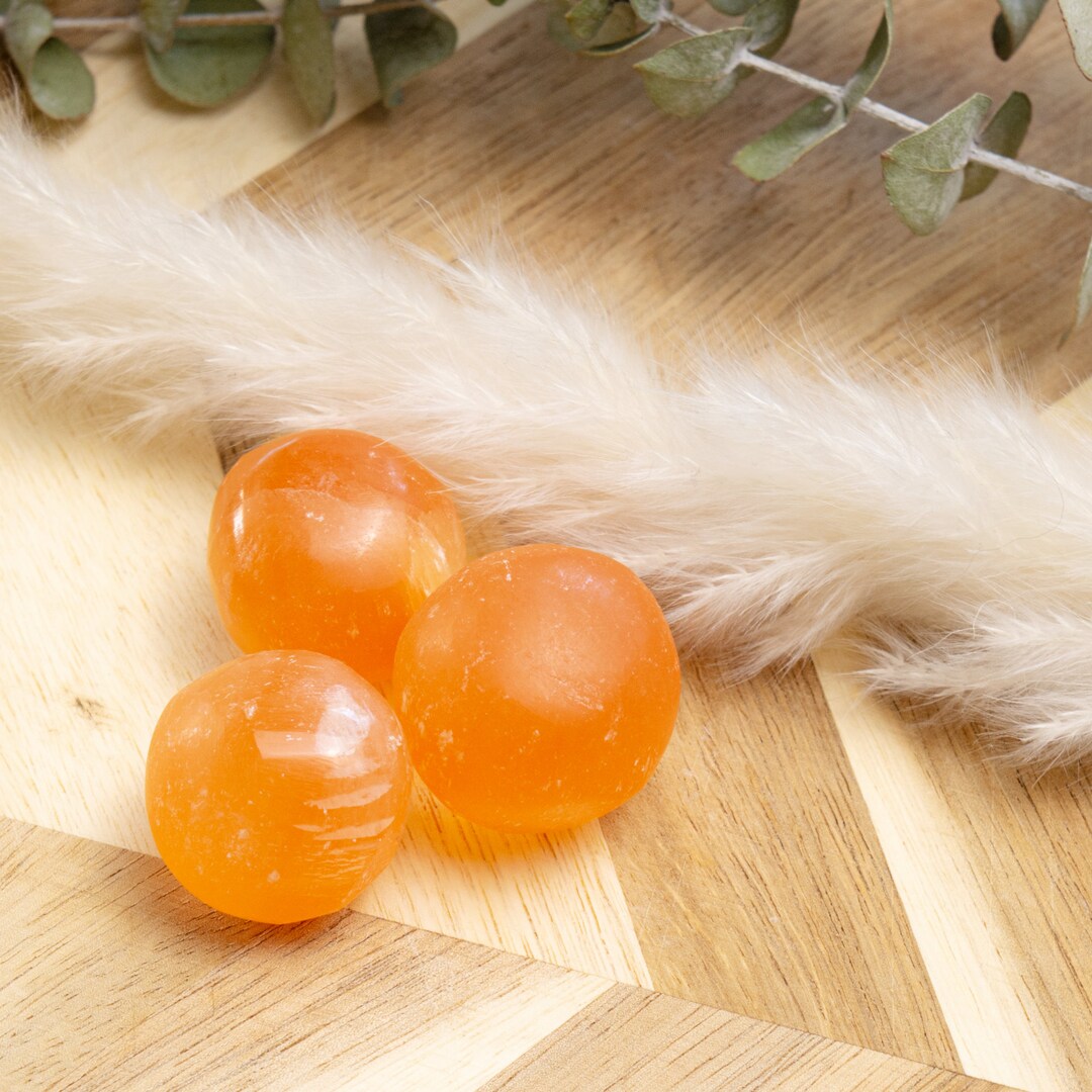 Red Selenite Tumbled Crystal, Tumbled Stones, Crystal Confetti, Crystal ...