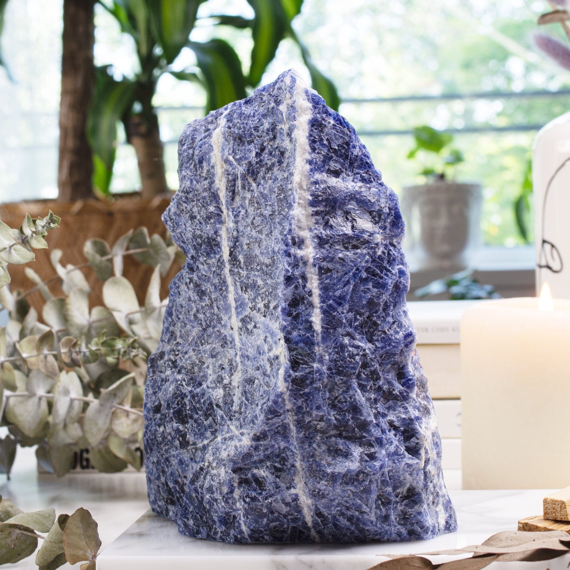 Large Sodalite Raw Crystal, Rough Crystal, Crystal Shop, Crystal Decor ...