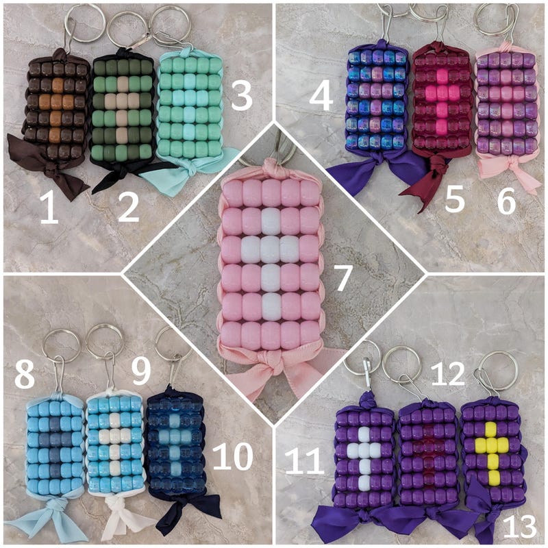 Pony Bead Keychain - Etsy