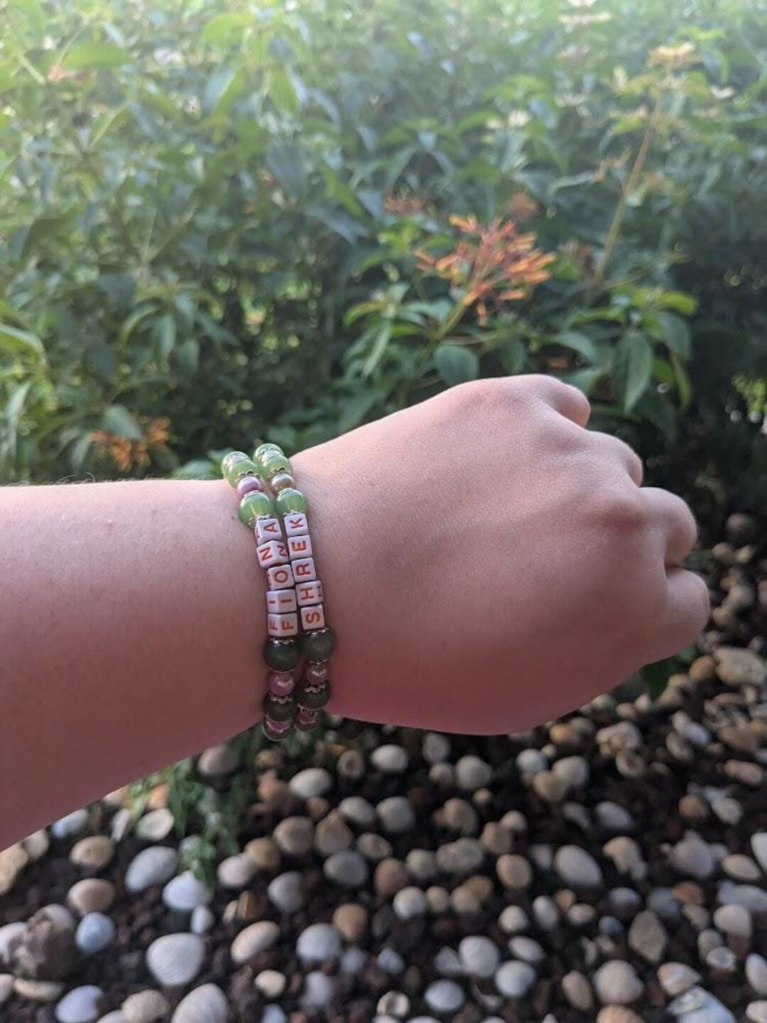 Shrek & Fiona Acrylic Bead Bracelets - Etsy