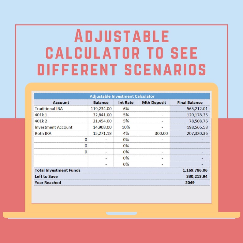 Compound Interest Calculator Spreadsheet Investment Interest Finance ...