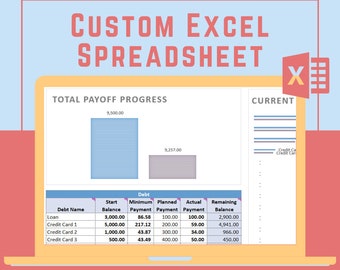 Custom Excel Spreadsheet Design - Etsy