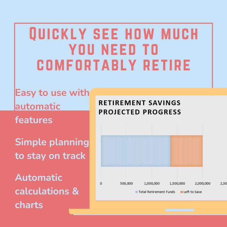Excel Retirement Tracker Simple Retirement Planner Simple Retirement ...