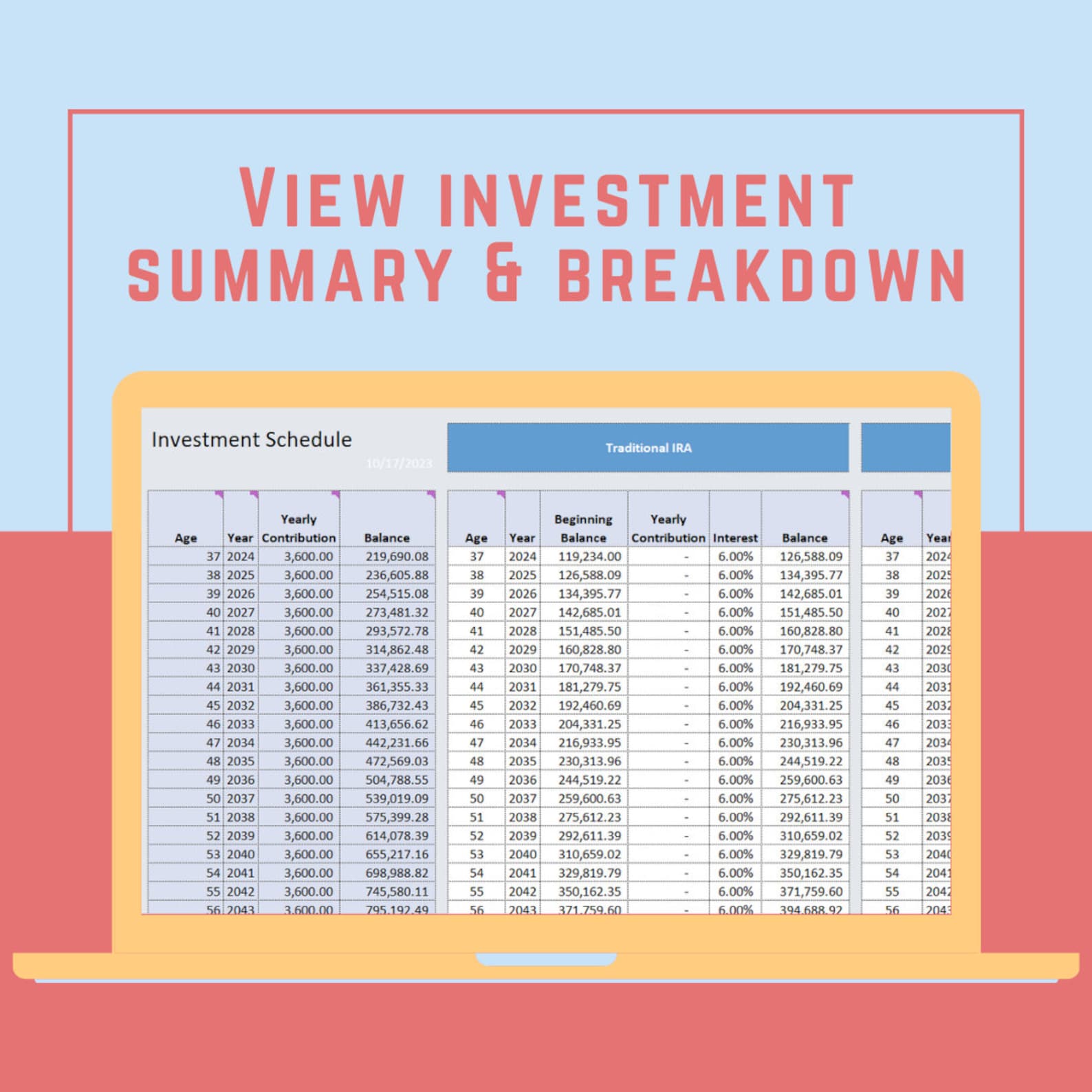 Compound Interest Calculator Spreadsheet Investment Interest Finance ...