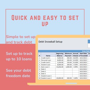 Debt Payoff Excel Spreadsheet Snowball Calculator Budget Tracker Debt ...