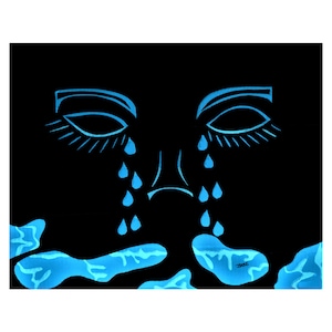 Puddle of Tears Wall Art | Original Digital Artwork Print | Modern Home ...