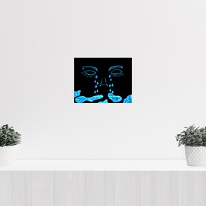 Puddle of Tears Wall Art | Original Digital Artwork Print | Modern Home ...