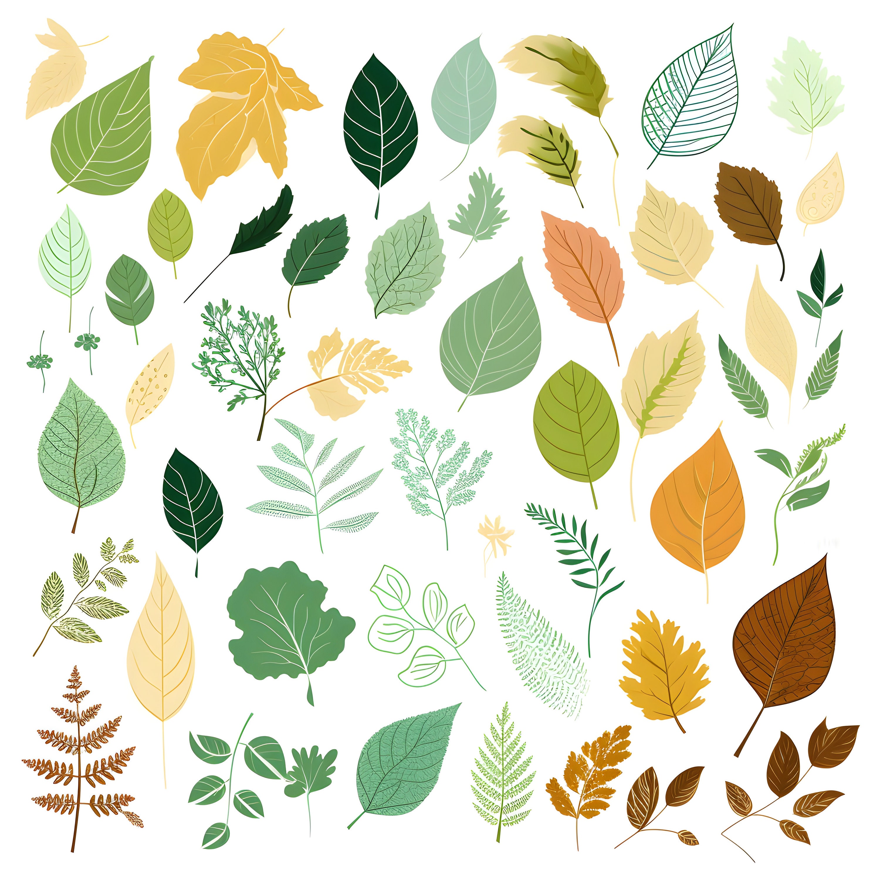Fall Foliage Clipart, Foliage Bundle Clipart, Clipart for Letter Detail ...