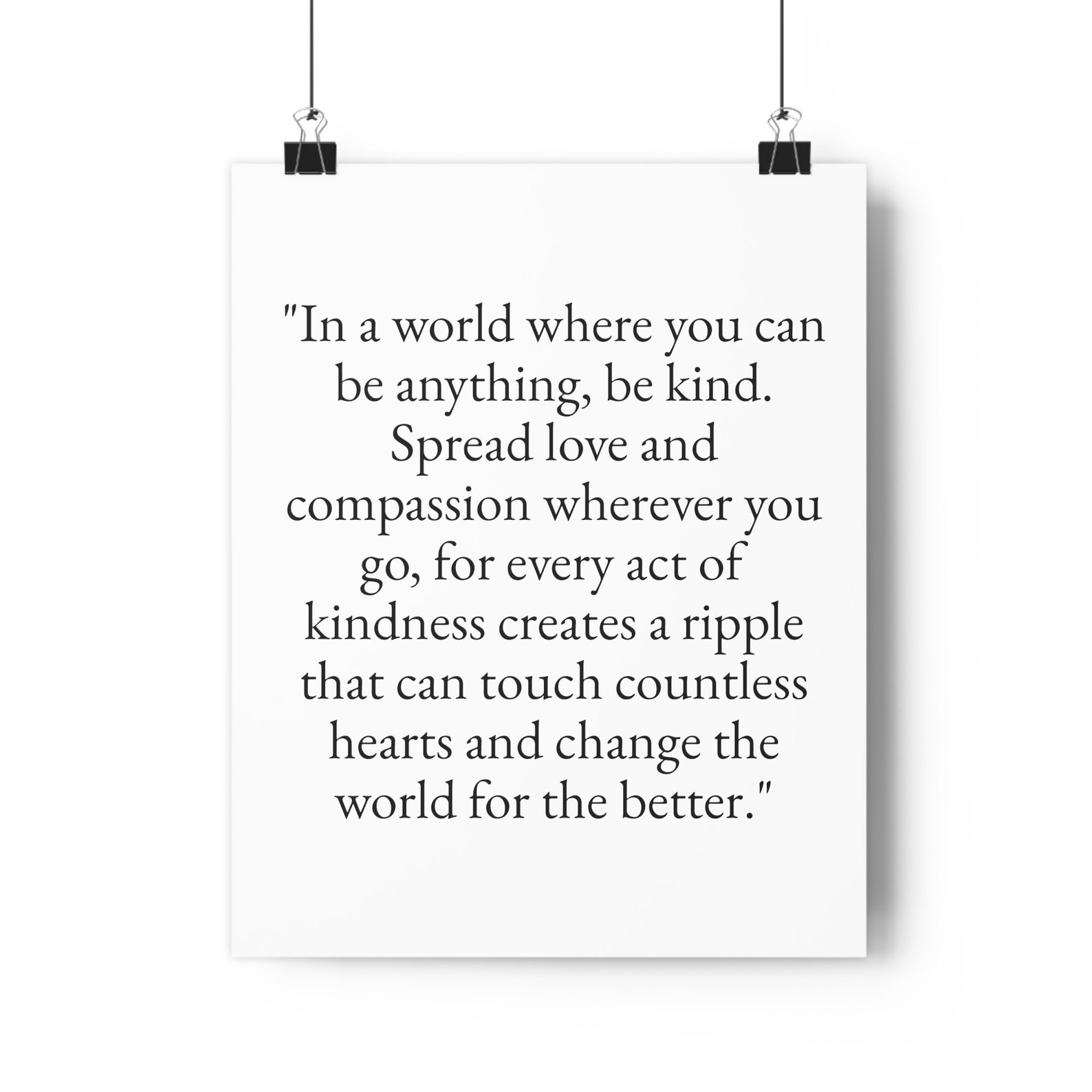 Kindness Motivational Poster Print Quote - Etsy