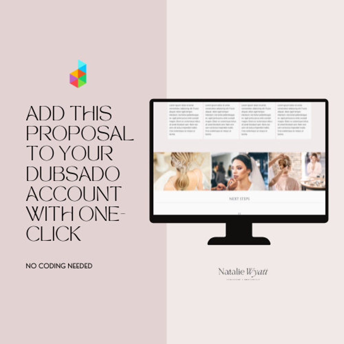 Feminine Dubsado Proposal Template for Bridal Hair Stylists Make up ...