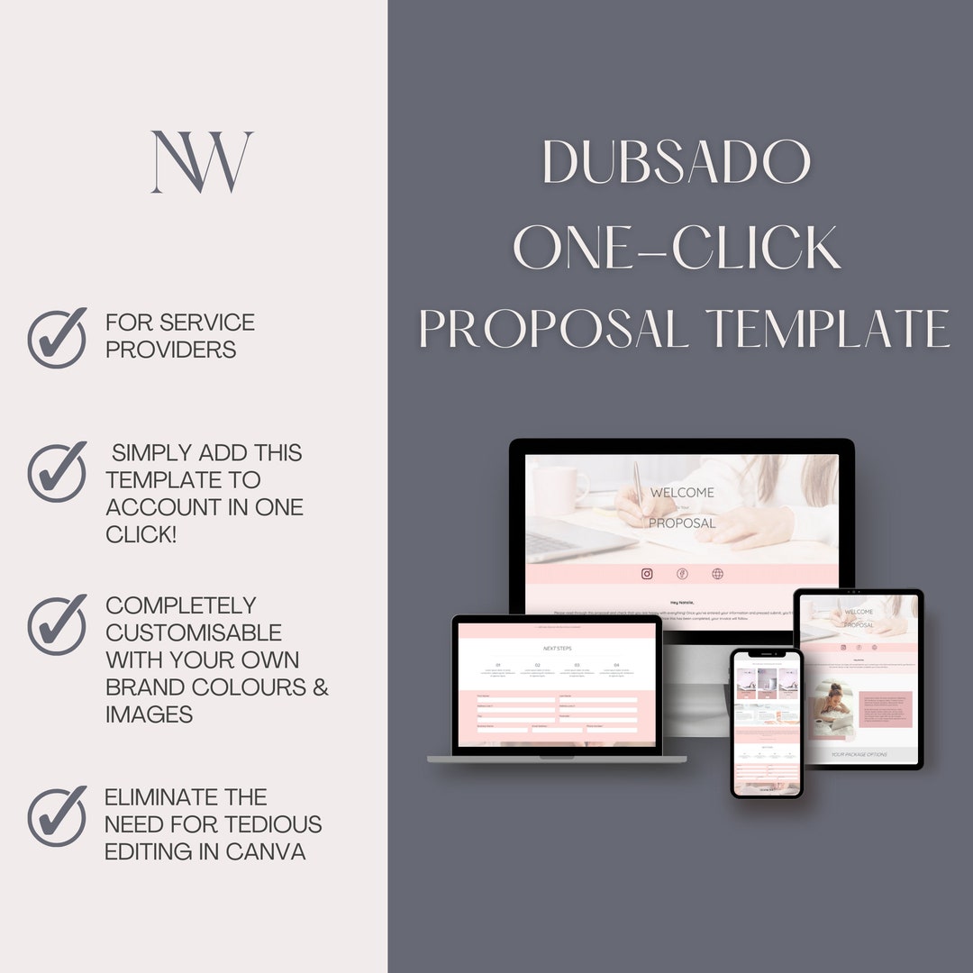 Dubsado Service Business Proposal Template | Business Coach | One Click | Code Free Dubasado ...