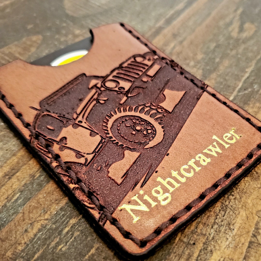 Handmade Leather Money Clip Minimalist Wallet Hand Made Gift for Dad ...