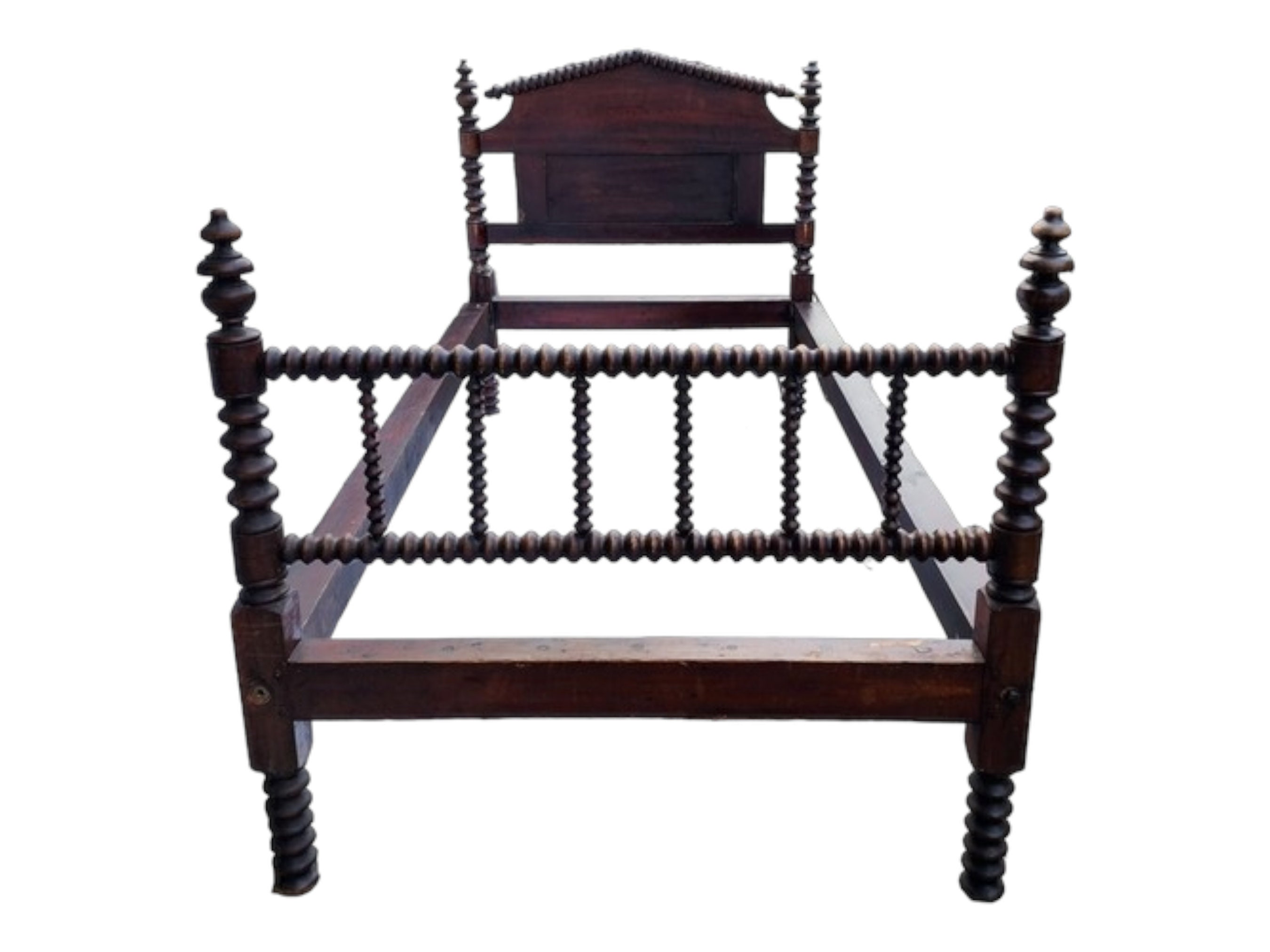 Antique Jenny Lind Spindle Spool Turned Wood Twin Bed - Etsy