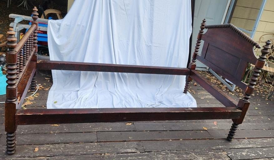 Antique Jenny Lind Spindle Spool Turned Wood Twin Bed - Etsy