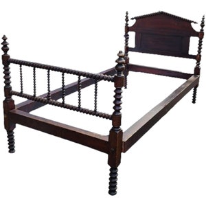 Antique Jenny Lind Spindle Spool Turned Wood Twin Bed - Etsy