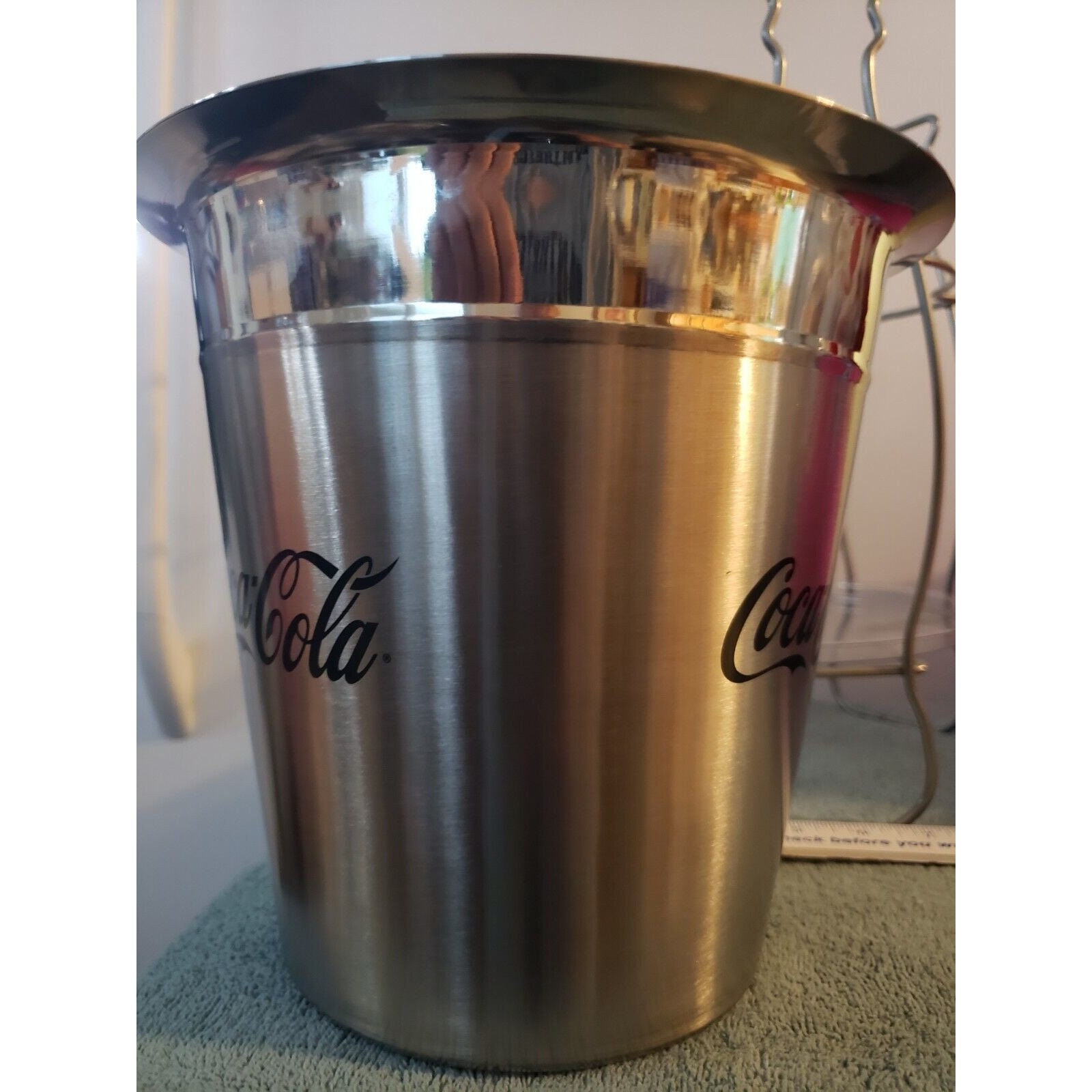 Vintage Coca-cola Coke Metal Stainless Steel Ice Bucket Cooler ...