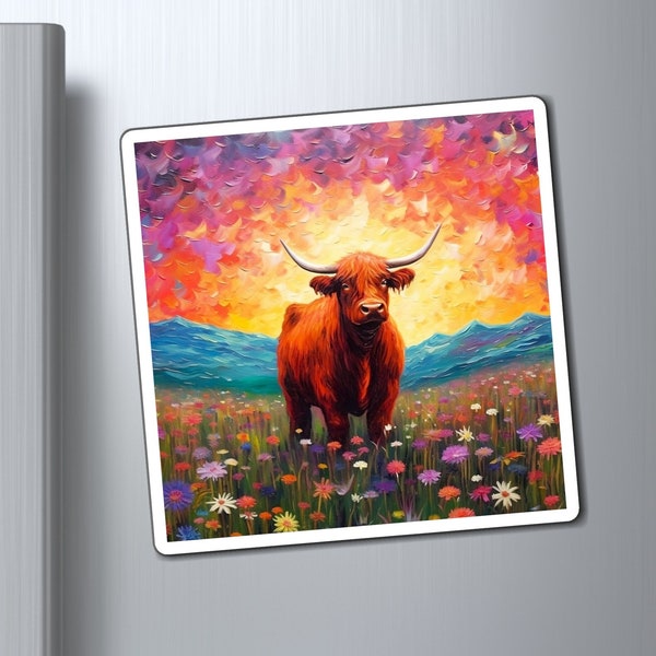 Highland Cow Refrigerator Magnets - Etsy