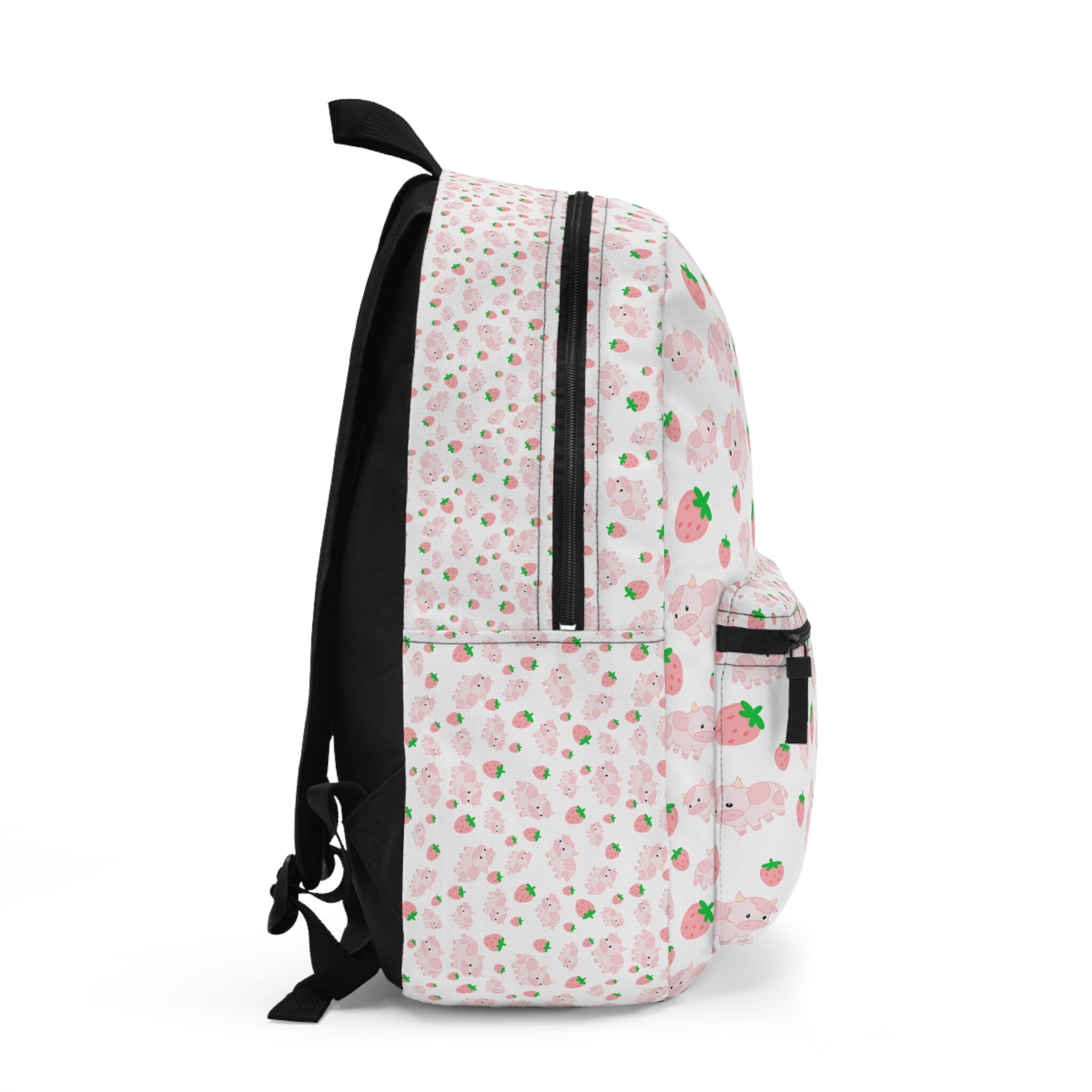 Pink Strawberry Cow Backpack - Etsy