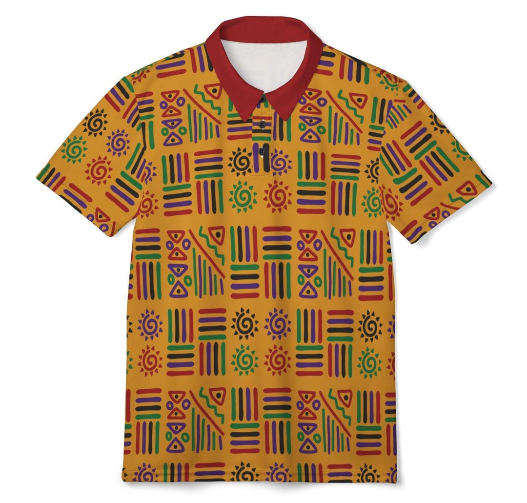 African Print Polo Shirt: Vibrant Unisex Summer Apparel - Etsy