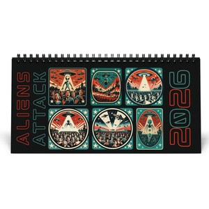 Monster Grid Calendar 2026 - Etsy