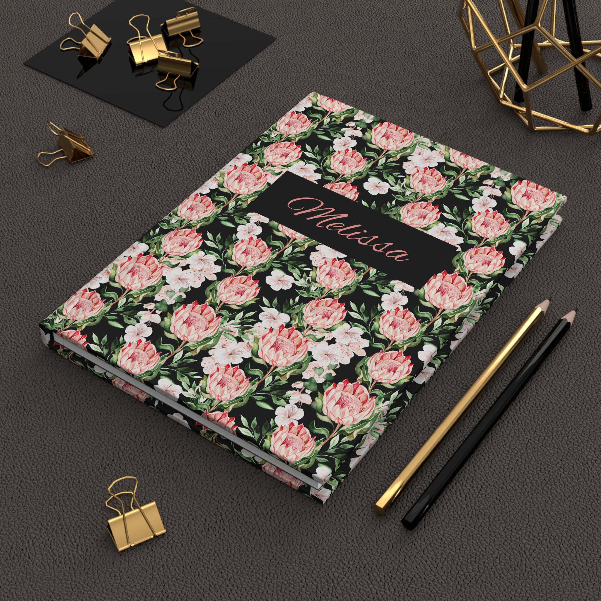 Floral Hardcover Journal: Personalized Writing Notebook Gift - Etsy