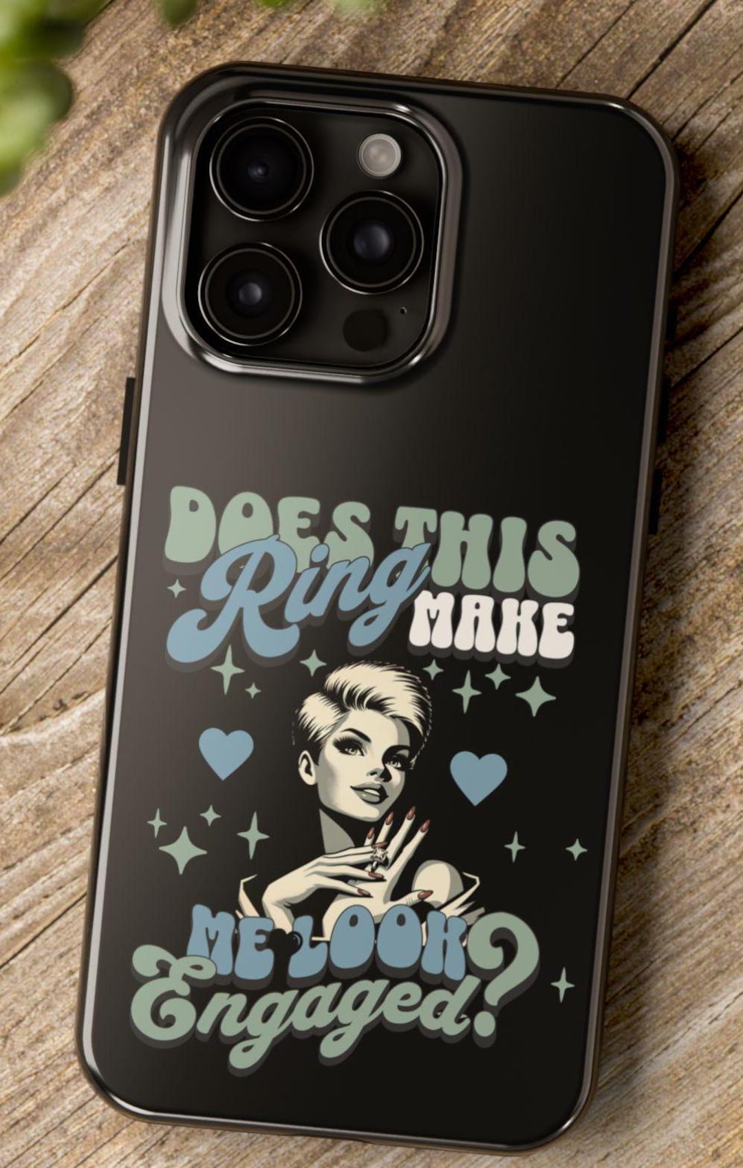 I'm Engageged Tough Phone Case Vintage Design Gift for Her Ring Show ...