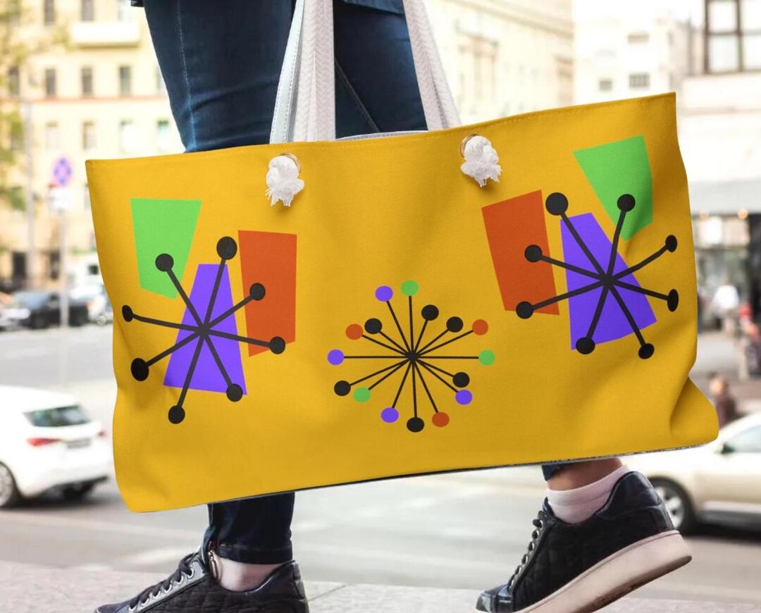 Cute Midcentury Design Weekender Bag, Carry On, Overhead, Overnight ...