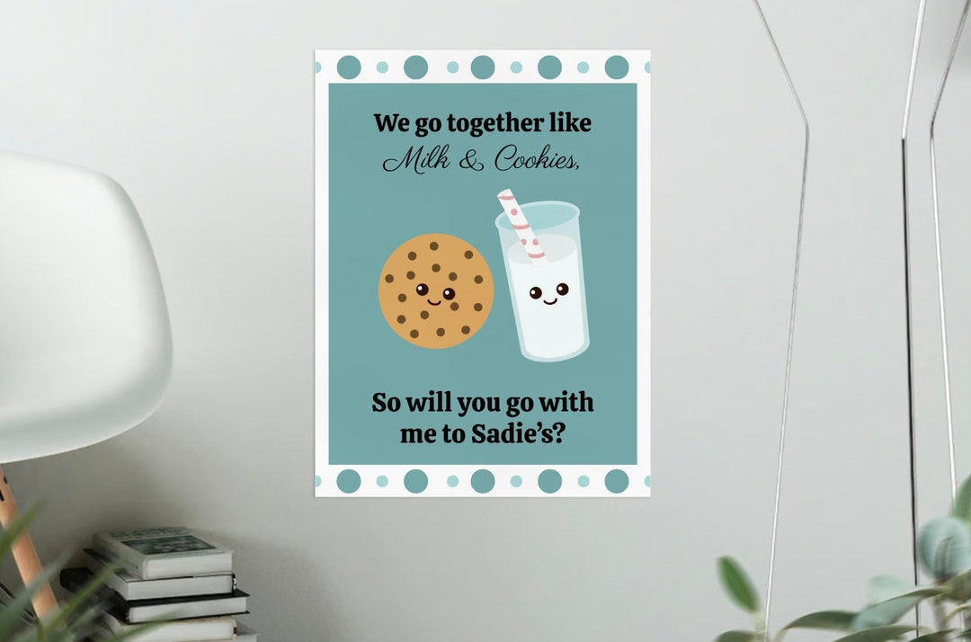 Cookie Themed Dance Ask Poster - Etsy