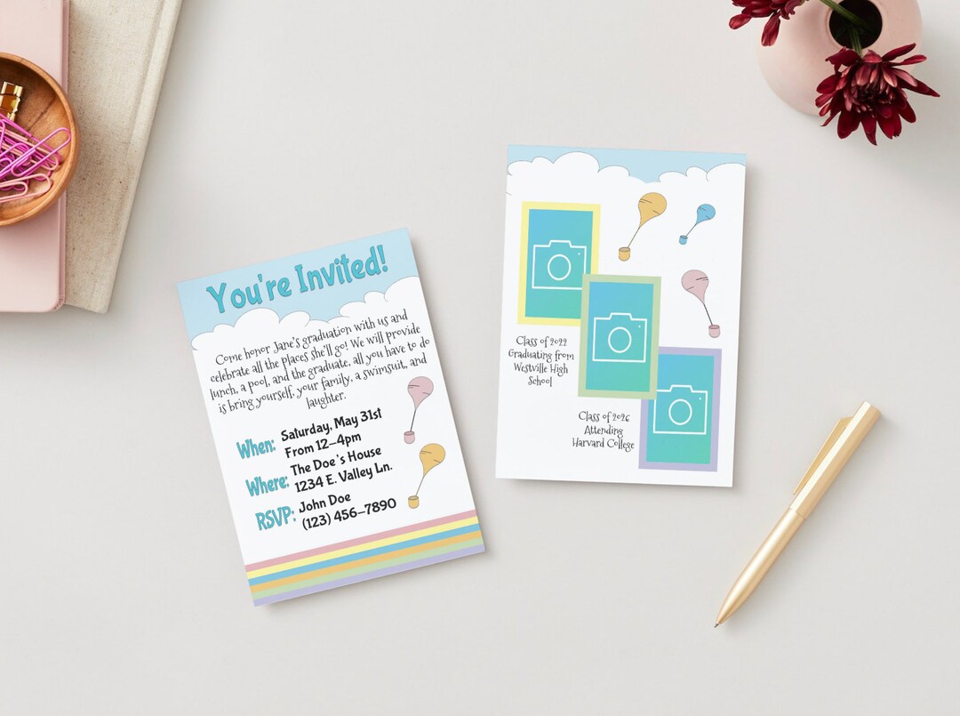 Oh the Places You'll Go! Graduation Invitations - Etsy