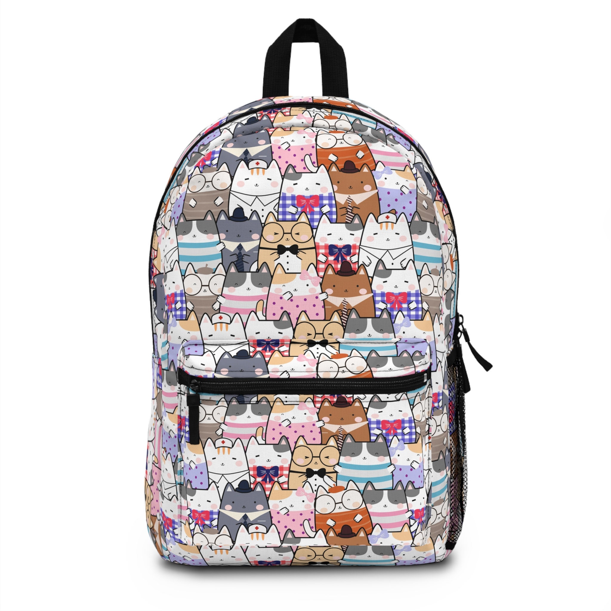 Customizable Kawaii Cute Cats Backpack Personalize With Name or Pattern ...